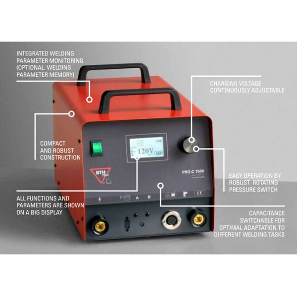 Quality PRO-C 1500 Capacitor Discharge Welding Machine , Inverter Type Stud Welding for sale