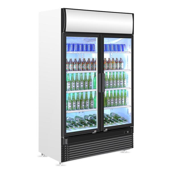 Quality Yogurt / Drinks Professional Double Glass Door Freezer for sale