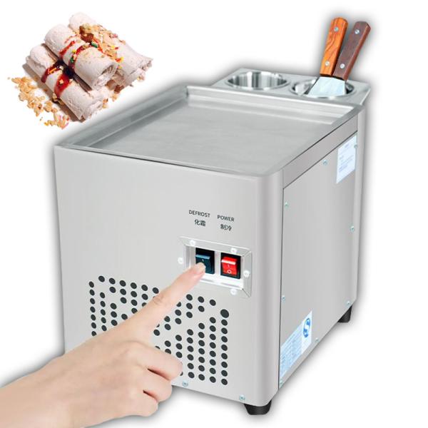 Quality Factory Supply Square Pan Fried Ice Cream Machine/ Single Fried Ice Cream Roll Machine/ Thailand Fry Ice Cream Machine for sale