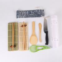 Quality Easy Operation Homemade Sushi Mat , Bamboo Rice Paddle Chopsticks Sushi Set for sale