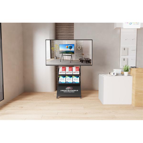 Quality AD750 Black Television Floor Stand TV Floor Stand 75 Inch Adjustable Height With for sale
