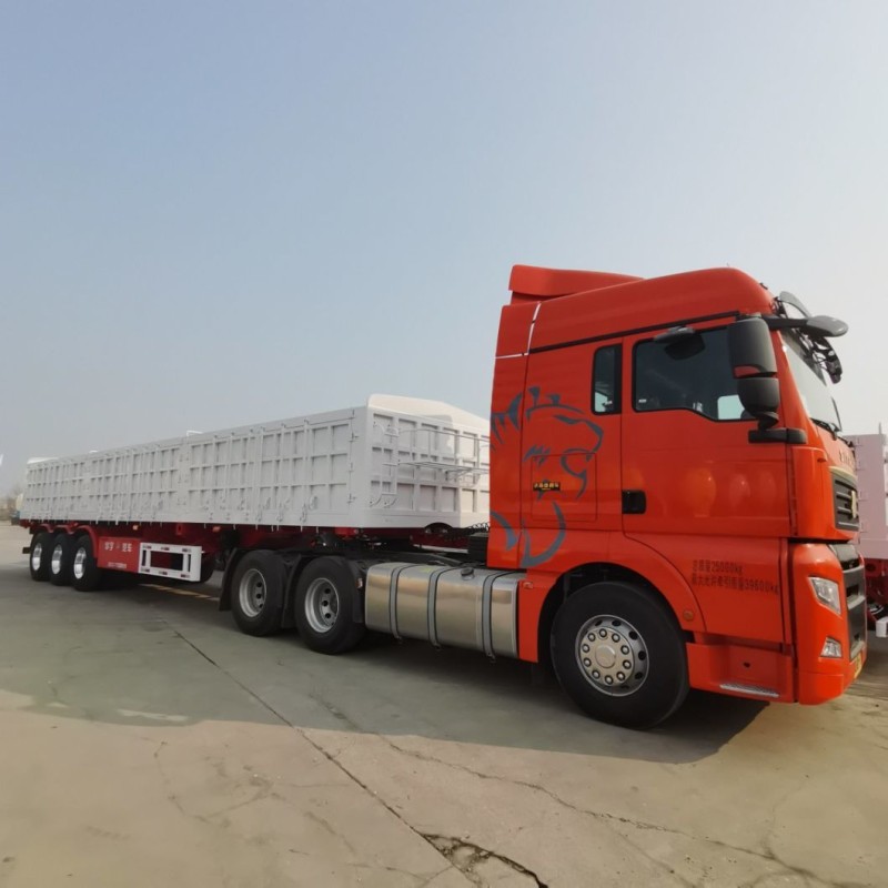 Durable Box Semi Trailer with Flatbed Trailer for Versatile Applications