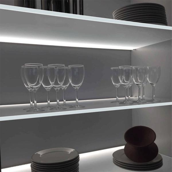 Quality Smart Glass Shelf Display Cabinet Led Light DC12v Automatically Light Up for sale