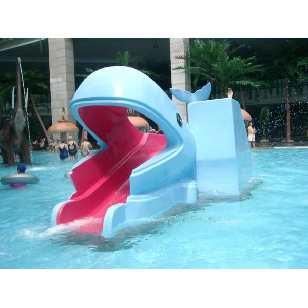 Quality Anti UV Kids Water Park Equipment Fiberglass Whale Water Slide for sale