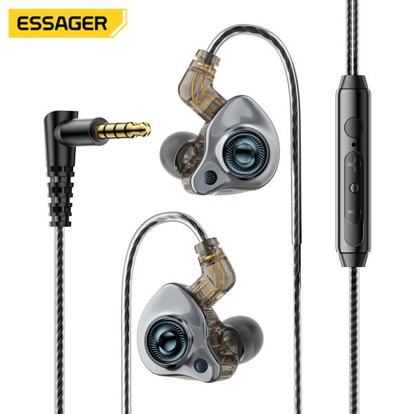 Quality ESSAGER S25 Detachable In Ear Type C 3.5mm Gaming Wired Earphone With Mic for sale