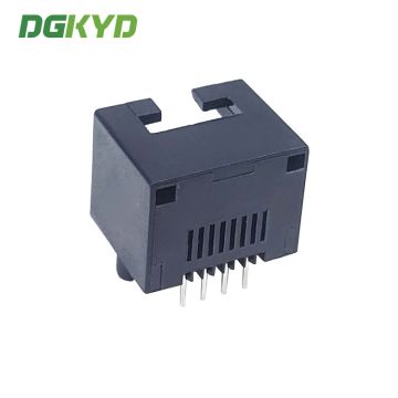 Quality DGKYD53241188IWA1DY1006 Single Port Black RJ45 Network Connector All Plastic for sale