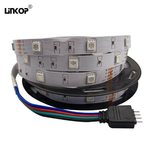 Quality 12v Rgb Led Strip Lights Smd 5050 Non Waterproof IP20 Color Changing LED Rope Lights for sale