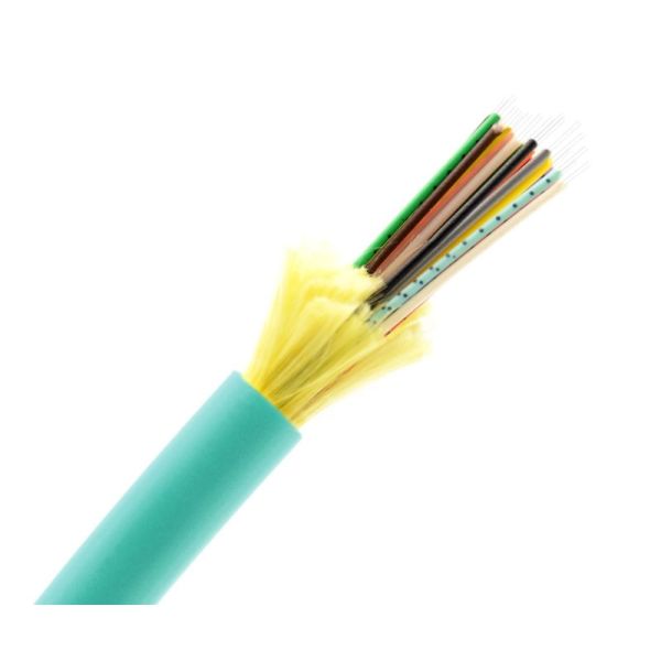 Quality OM3 Aqua Jacket Tight Buffer Fiber Optic Cable for sale