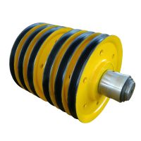 Quality 35 cast steel overhead gantry crane wire rope pulley for construction works for sale