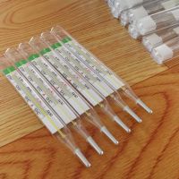 Quality Customized Support Yellow/Blue Glass Thermometer for Measuring Human Body for sale