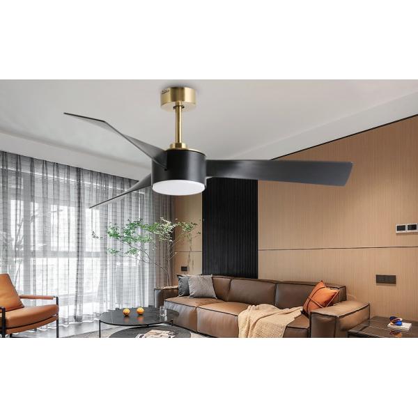 Quality Smart Energy Saving 52 Inch Ceiling Fan Lighting In Black for sale