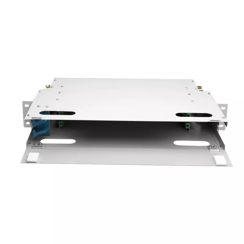 Quality FTTH 1U Fiber Panel 24 Core 19 Inch Rack Patch Panel ODF Unit for sale