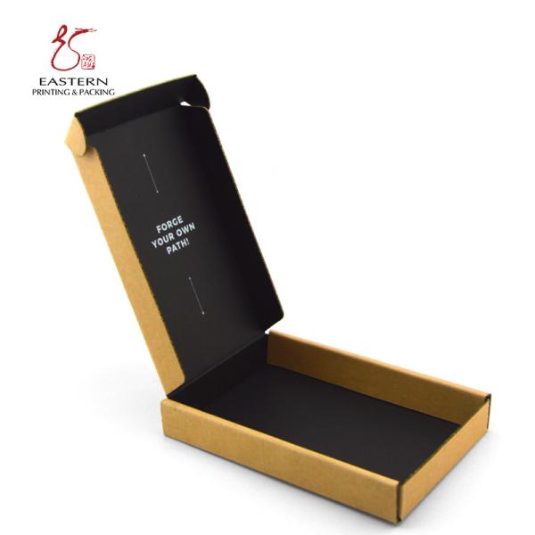 Quality Eastern Black Kraft Paper Corrugated Shipping Boxes E Fute for sale