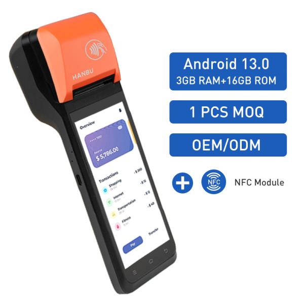 Quality Touch Screen Mobile POS Dual SIM Smart Mobile POS Android 12 for sale
