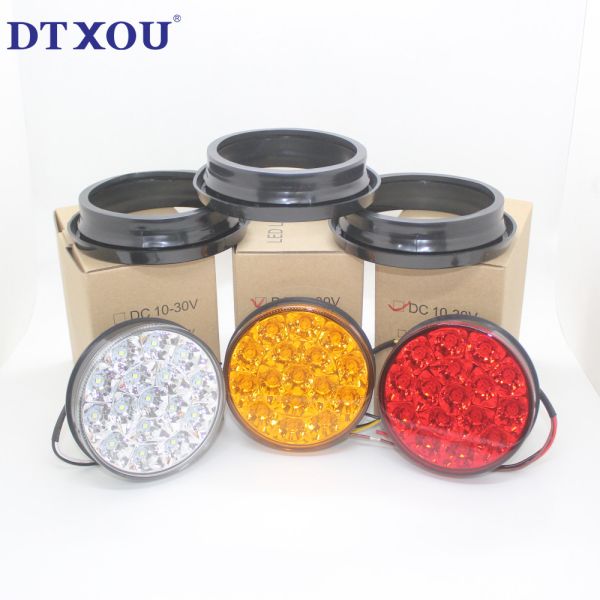 Quality 4 inch LED Truck tail light Round Rear Light Trailer Tail Lamp Stop Brake Indicator for sale