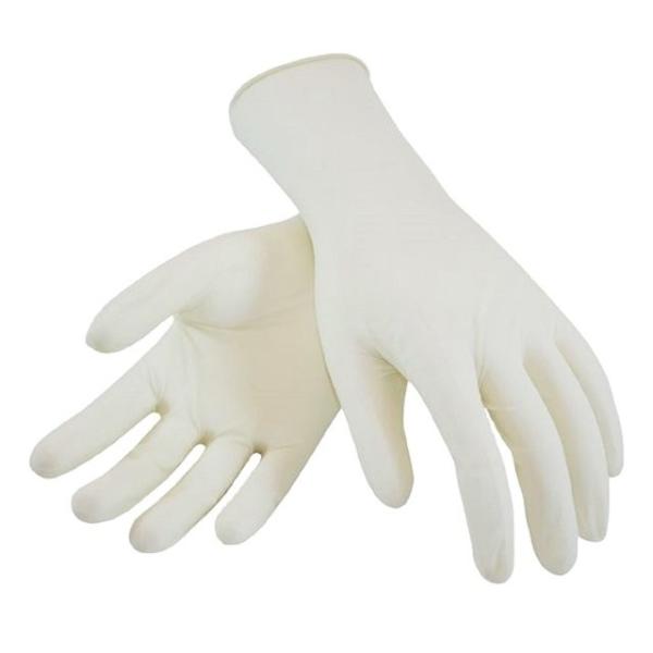 Quality Milky White 240mm Length Disposable Medical Latex Gloves Environmental for sale