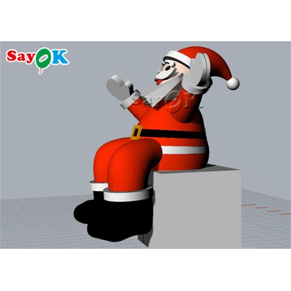 Quality 2m Inflatable Holiday Decorations Christmas Sitting Santa for sale