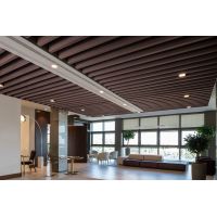 Quality 2/2/0.5mm Wooden Microperforated Acoustic Baffle Ceiling Tile Torsion Spring for sale