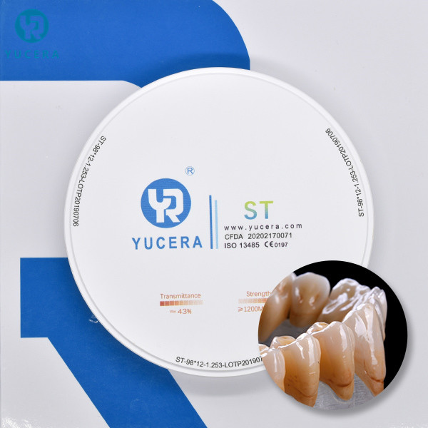 Quality CAD CAM System 1530℃ 1200HV 1200MPA Dental Zirconia Blocks for sale