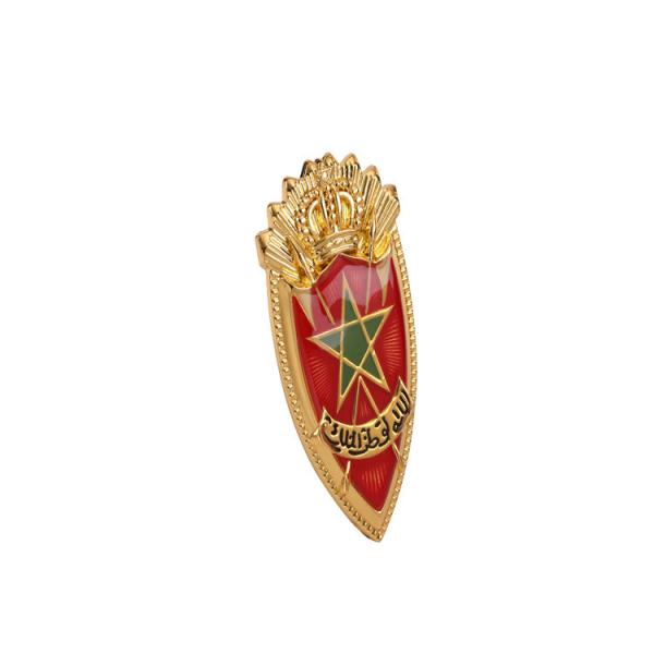 Quality Personalized Sheriff Detective Police Metal Badge Chinese Logo Pentagram Lapel for sale