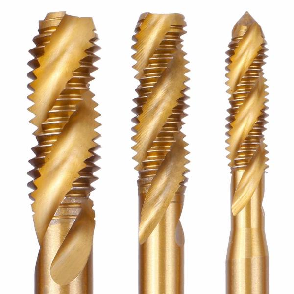 Quality M12 Titanium Coated Spiral Flute HSS Machine Taps DIN371 for sale