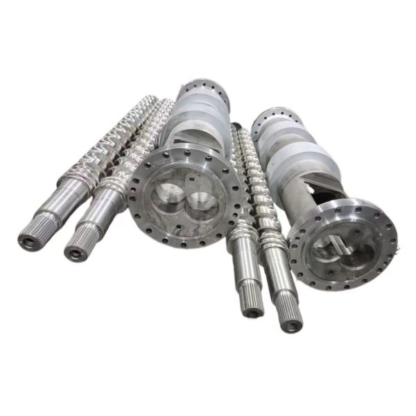 Quality SPC Floor Stabilization PVC Parallel Twin Screw Barrel Nitriding Extrusion Screw Barrel for sale