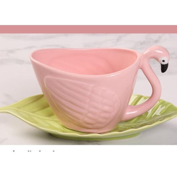 Quality Ceramic Tableware Animal 130CC Flamingo Tea Set for sale