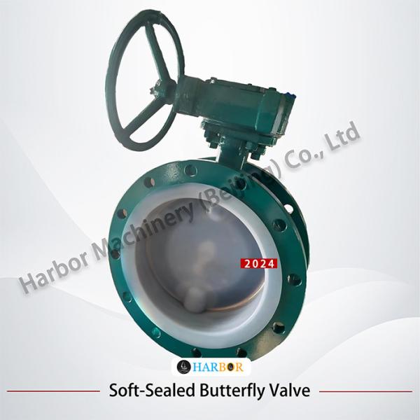 Quality Cast Steel Turbine Fully PTFE-Lined Flanged Butterfly Valve D341F46-16C for for sale