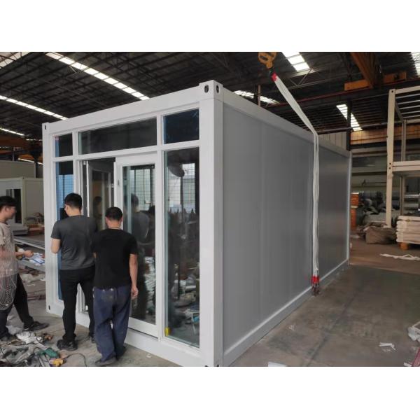 Quality Light Steel Structure Office Flat Pack Container House With Glass Wall for sale