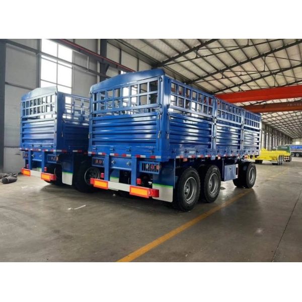 Quality 3 Axle Fence Drawbar Trailer Bulk Cargo 20ft Container for sale