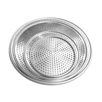 Quality 11 inch perforated round punched pizza pan with holes baking tray aluminum pizza pan tray bandejas para panaderia for sale