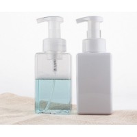Quality Square 250ml Foam Pump Bottle Plastic Pet Cosmetic Lotion ISO9001 TUV for sale