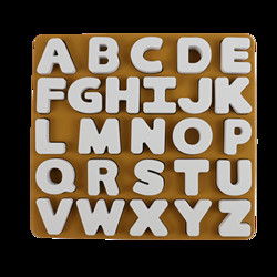 Quality Food Grade Kids Silicone Puzzle With Letters Alphabet Shape for sale