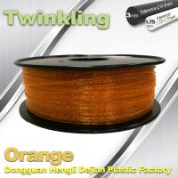 Quality MSDS Twinkling Orange 3D Printer Filament 1.75mm Filament For 3d Printer for sale