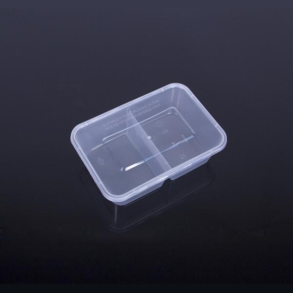 Quality Square 2 Compartment Takeaway Containers With Lid for sale