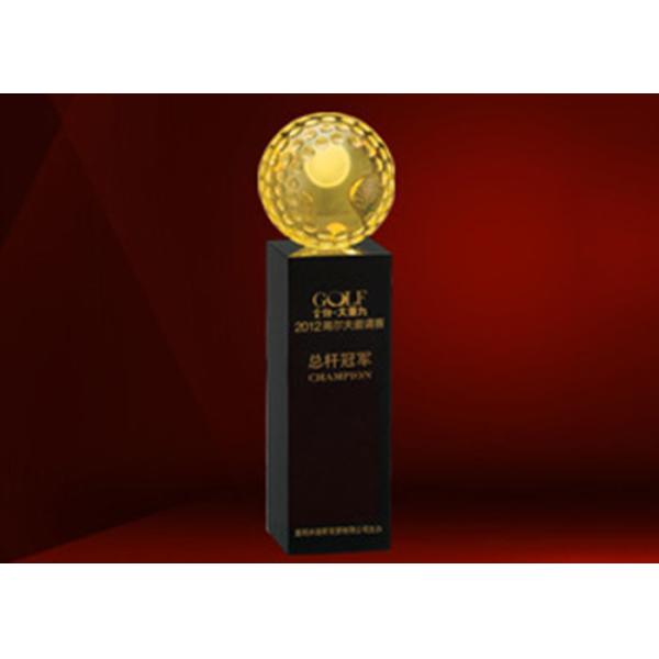 Quality Yellow Crystal Material Golf Hole In One Trophy Multiple Types Optional for sale