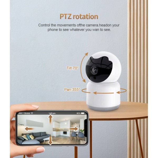 Quality 3mp HD Wifi PTZ Camera Remote Control Smart Security Night Vision for sale