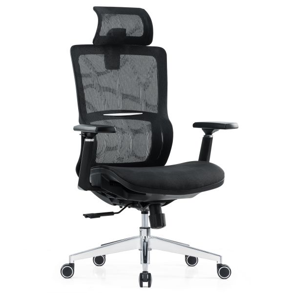 Quality Black Full Mesh Furniture Lumbar Support Massage Modern Wholesale Armrest Comfort Fabric Ergonomic Office Chair for sale