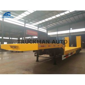 Quality Durable Heavy Duty Low Bed Semi Trailer Different Loading Capacity 3 Axles 60 for sale