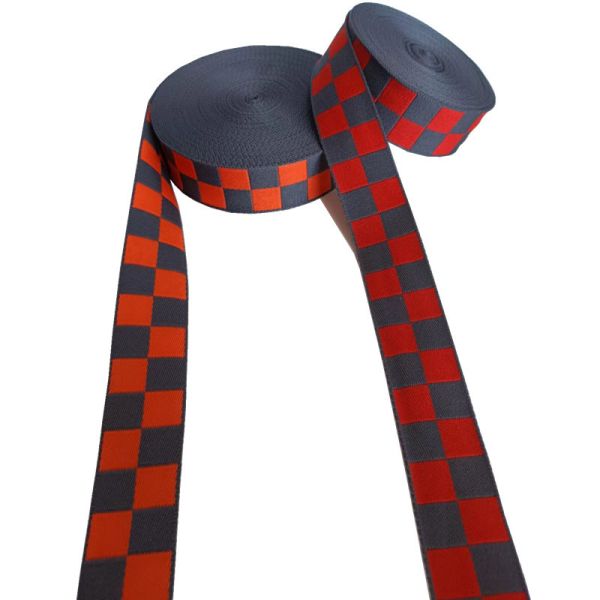 Quality Double Sided Recycled Polyester Webbing 30mm Jacquard Sofa Elastic Webbing for sale
