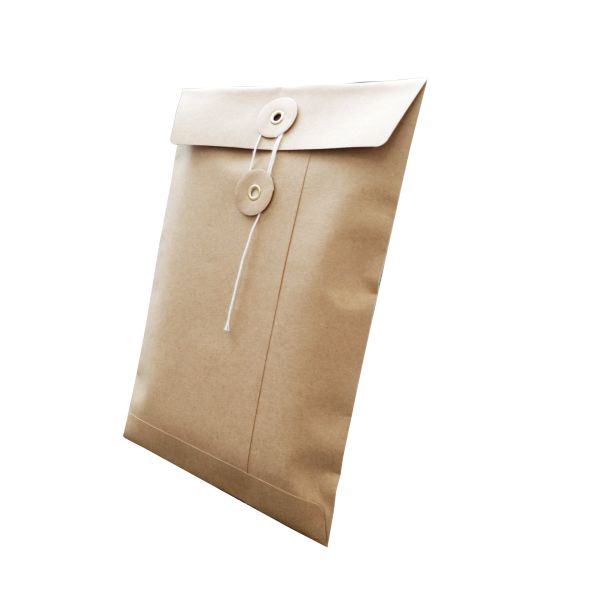 Quality Custom Size Kraft String and Washer Closure Envelopes for Confidential for sale