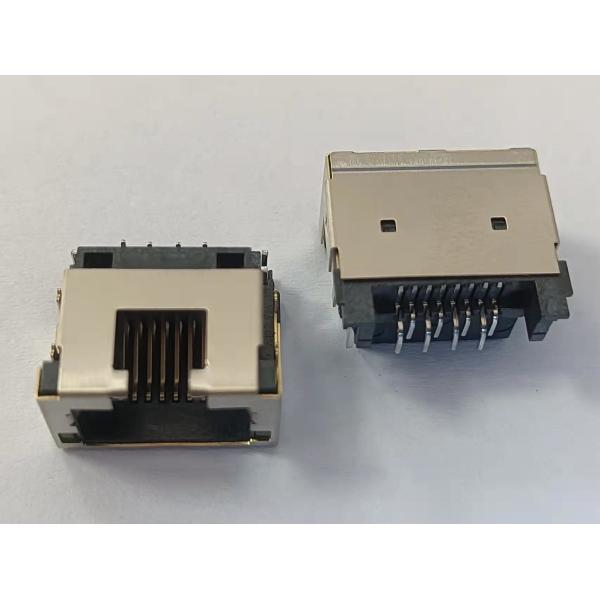 Quality Right Angle 8P8C Tab Down RJ45 Female PCB Connector for sale