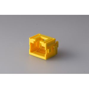Quality LCP SMT RJ45 Female Jack With Sinking Plate Yellow Brass Alloy For Networking for sale