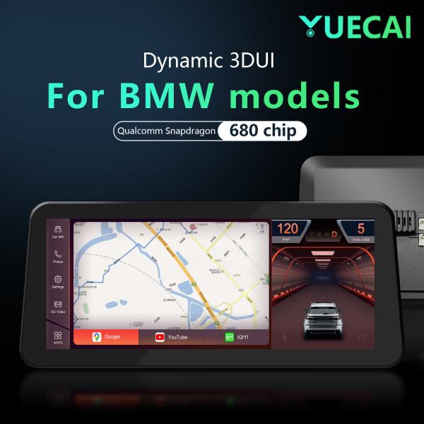 Quality 12.3inch Android 13 Qualcomm 680 8 Core Car Multimedia Player For BMW Series GPS Stereo With 3D UI Dual System for sale