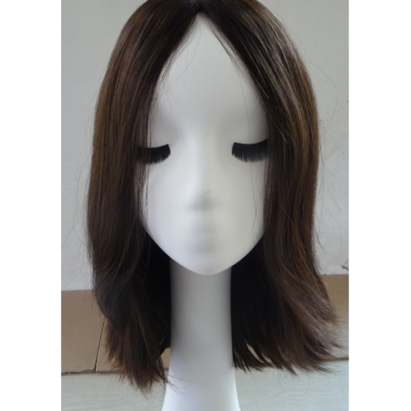 Quality Adjustable Straps Human Hair Wig Ladies Wigs 130% Density Black for sale