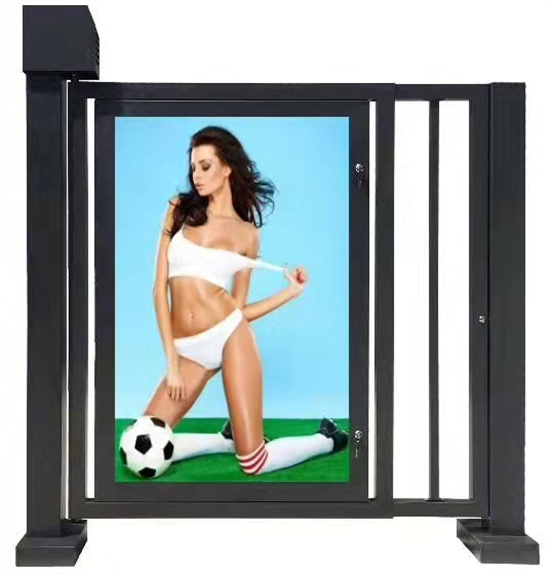 Quality Fully Automated Response Advertising Door with Anti-Collision Motor and LED Advertising Light Strips for Pedestrian Channel Gate for sale