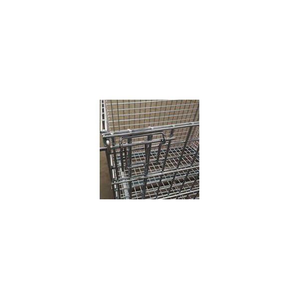 Quality Customized Industrial Wire Mesh Containers Stackable Galvanized Steel Foldable for sale