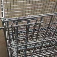 Quality Storage Wire Mesh Cage / Foldable Wire Mesh Container 800kg-1500kg for sale