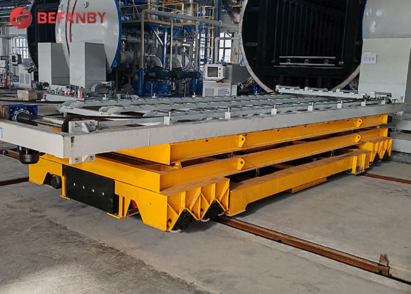 Quality 15t Remote Control Rail Scissor Lift Transfer Cart for sale