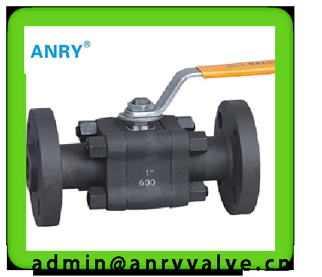 Quality Flanged RF Forged Steel Ball Valve  F304 F316  800lbs 1500lbs 3 Pieces for sale